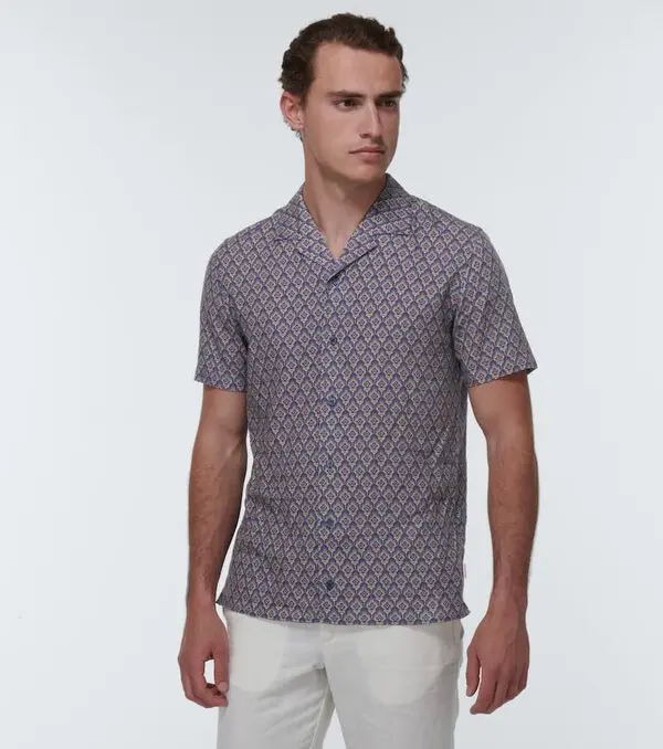 Orlebar Brown Hibbert Printed Bowling Shirt