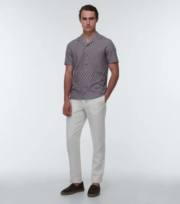 Orlebar Brown Hibbert Printed Bowling Shirt