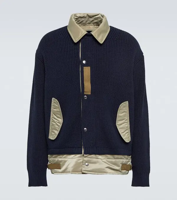 Sacai Knitted Jacket - Blue