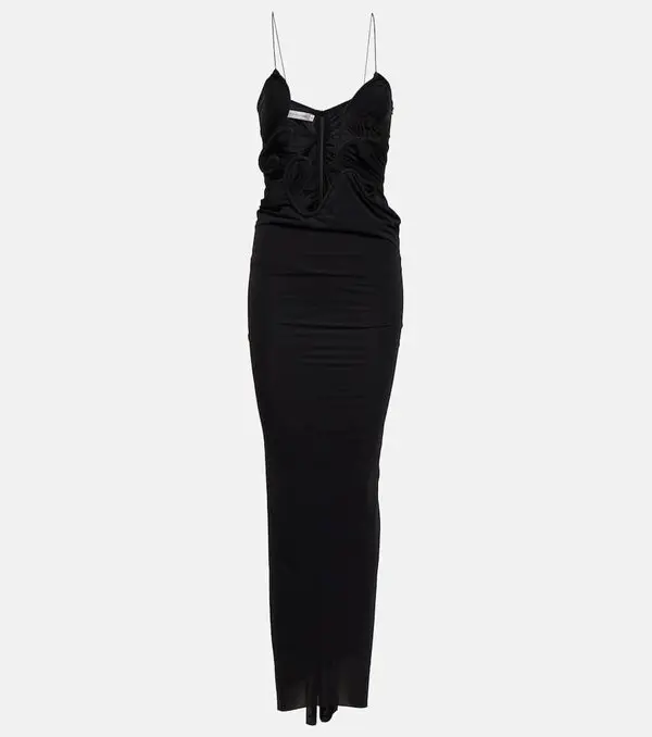 Christopher Esber Molded Venus Jersey Maxi Dress - Black