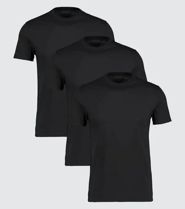 Prada Cotton Jersey T-shirt Three-pack