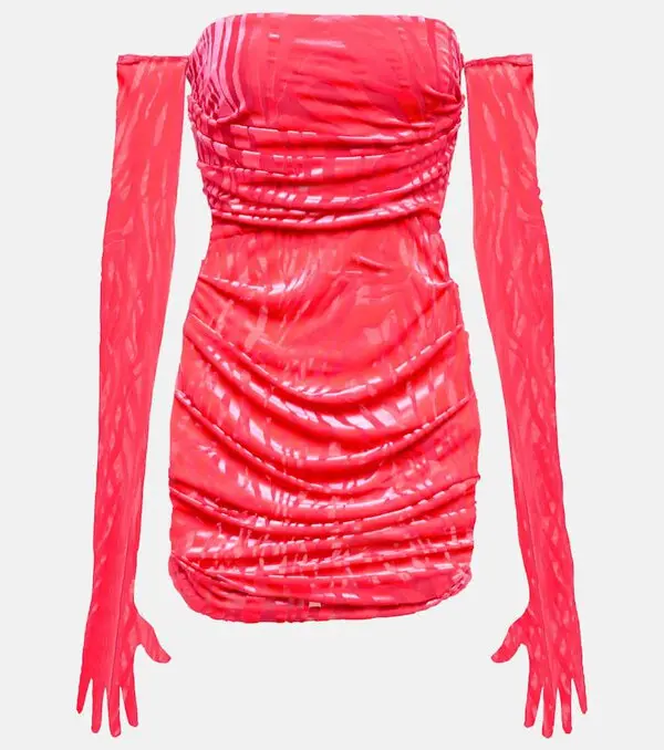 Alex Perry Colter Ruched Mini Dress