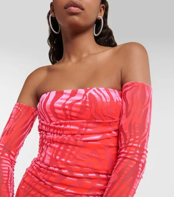 Alex Perry Colter Ruched Mini Dress