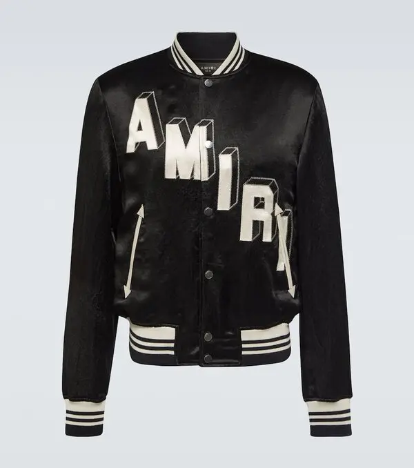 Amiri Satin Varsity Jacket