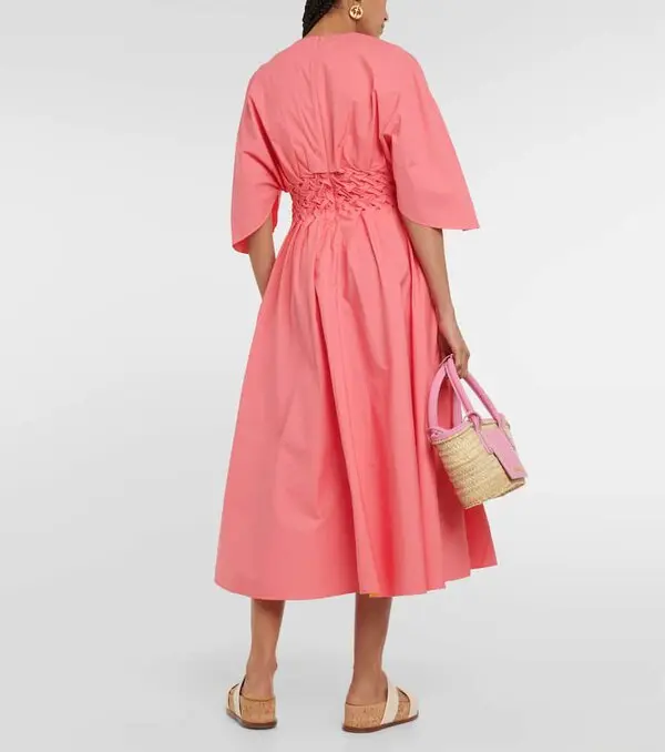 ROKSANDA Esti Cotton Poplin Midi Dress