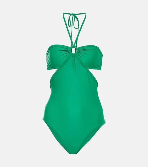 Rabanne Halterneck One-piece Swimsuit - Green