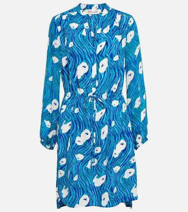 Diane Von Furstenberg Printed Mini Dress - Blue
