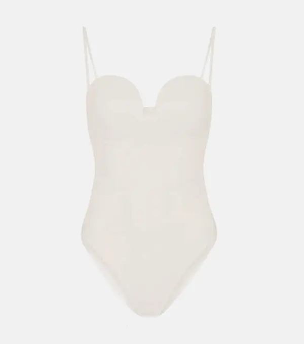 Magda Butrym Bustier One Piece Swimsuit - White