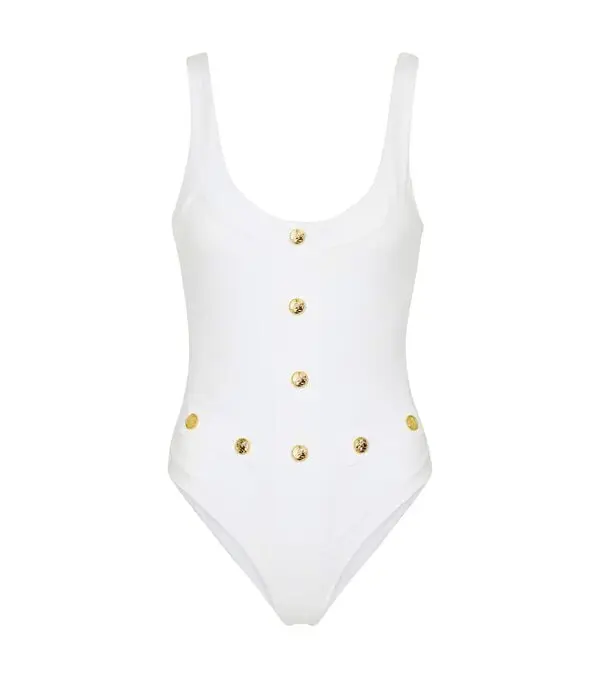 Caroline Constas Sailor One Piece Swimsuit - White