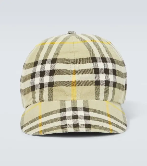 Burberry Check Cotton Baseball Cap - Beige