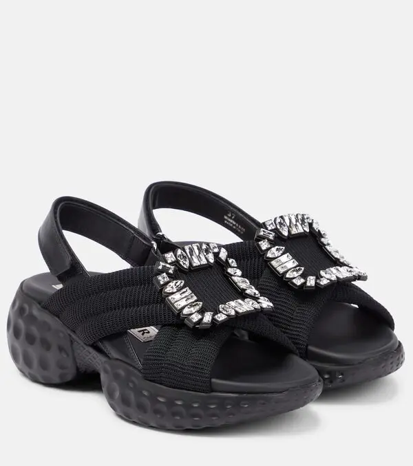 ROGER VIVIER Viv' Run Embellished Sandals