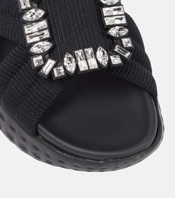 ROGER VIVIER Viv' Run Embellished Sandals