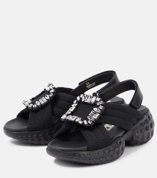 ROGER VIVIER Viv' Run Embellished Sandals