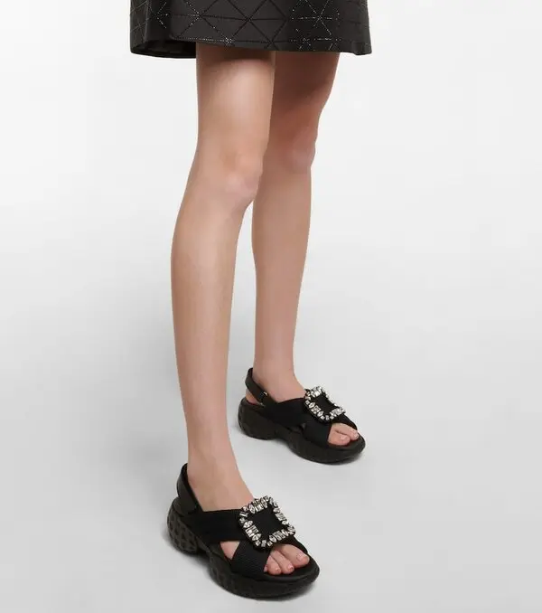 ROGER VIVIER Viv' Run Embellished Sandals