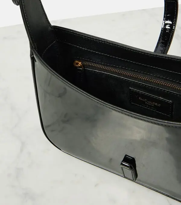 Saint Laurent Le 5 A 7 Patent Leather Shoulder Bag - Black