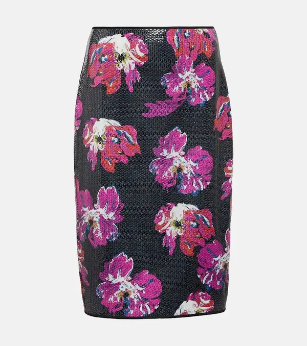 Diane Von Furstenberg Mika Sequined Midi Skirt - Multicoloured