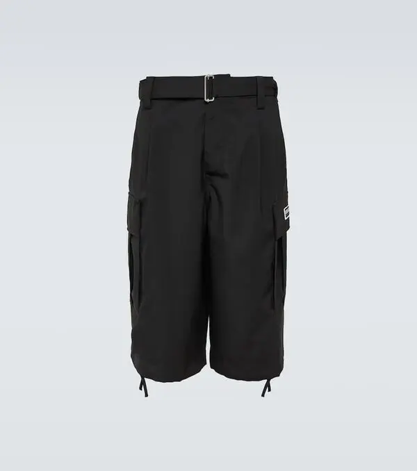 Kenzo Virgin Wool Cargo Shorts - Black