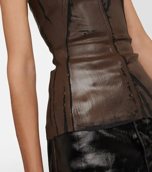 Rick Owens Coated Denim Corset