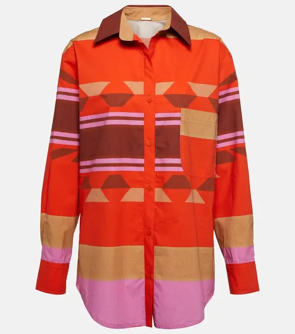 Johanna Ortiz Ruched Cotton Shirt