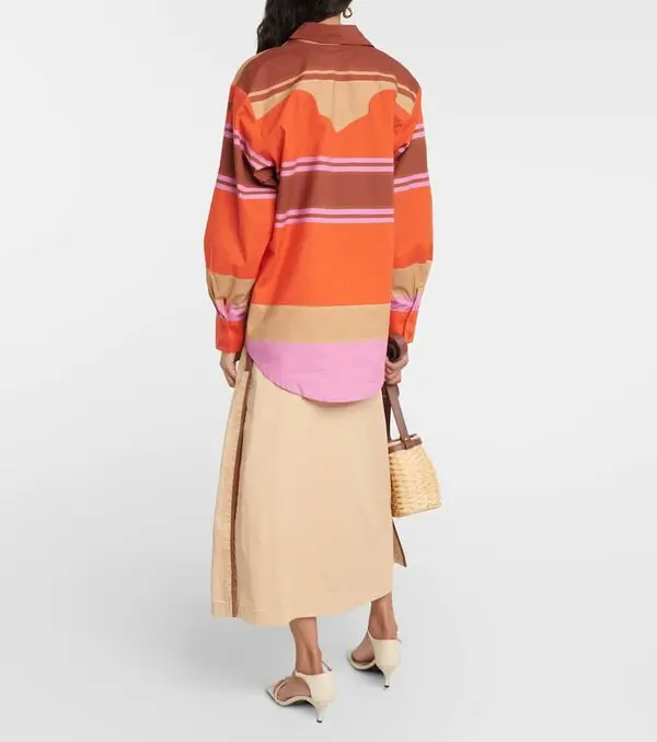 Johanna Ortiz Ruched Cotton Shirt