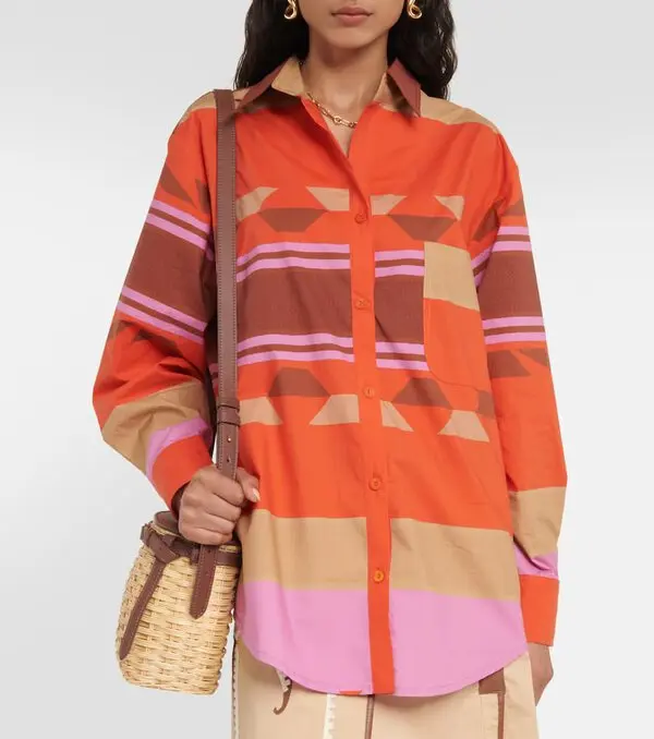 Johanna Ortiz Ruched Cotton Shirt