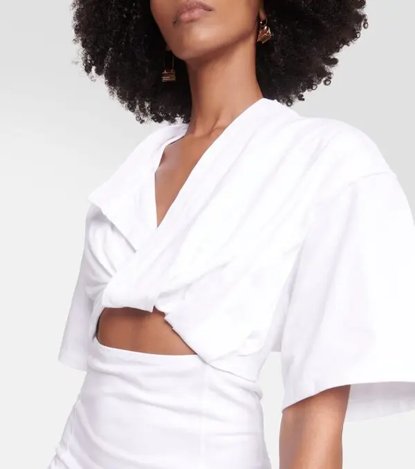 Jacquemus La Robe Bahia Gathered Minidress