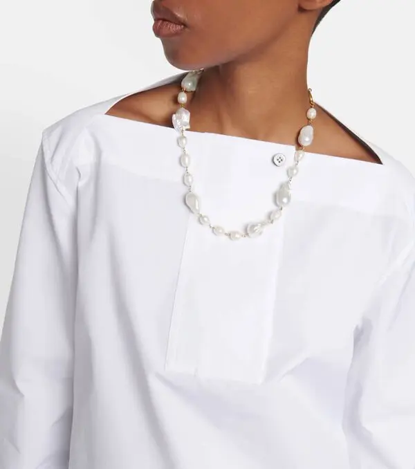 JIL SANDER Cotton Poplin Top
