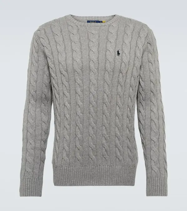 Polo Ralph Lauren Cable-knit Cotton Sweater - Grey
