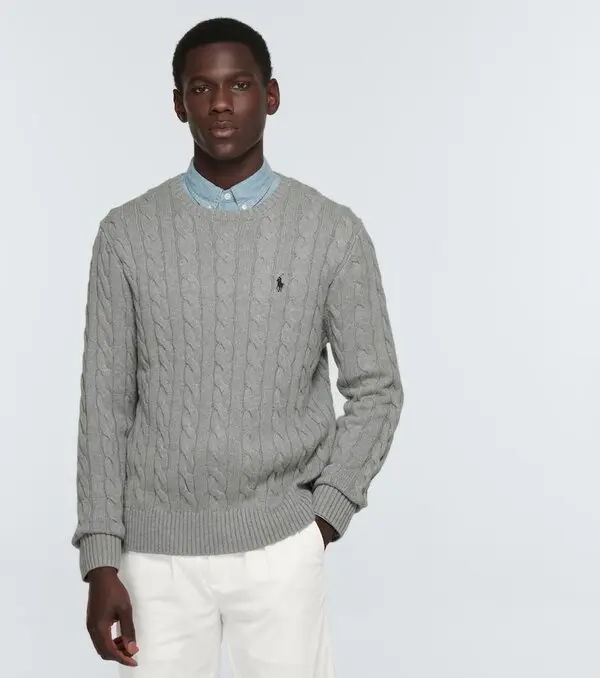 Polo Ralph Lauren Cable-knit Cotton Sweater - Grey
