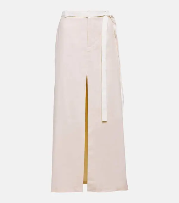 SIR. Dune Mid-rise Maxi Skirt - White
