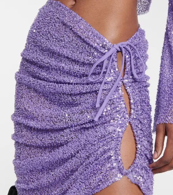 SELF-PORTRAIT Sequin-embellished Mini Skirt