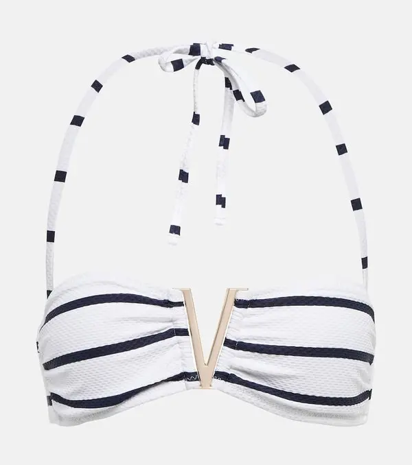 Heidi Klein Long Island Bandeau Bikini Top - White