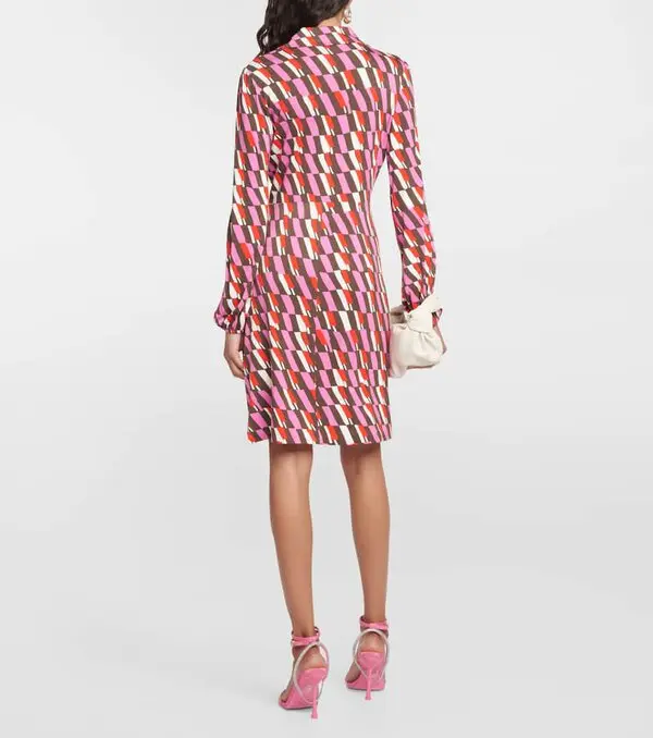 Diane Von Furstenberg Printed Wrap Minidress