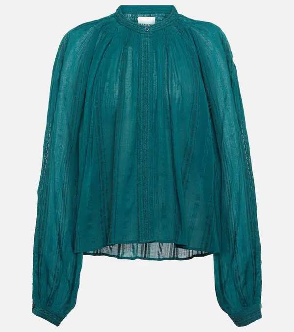 MARANT ETOILE Imayae Cotton-blend Blouse - Green