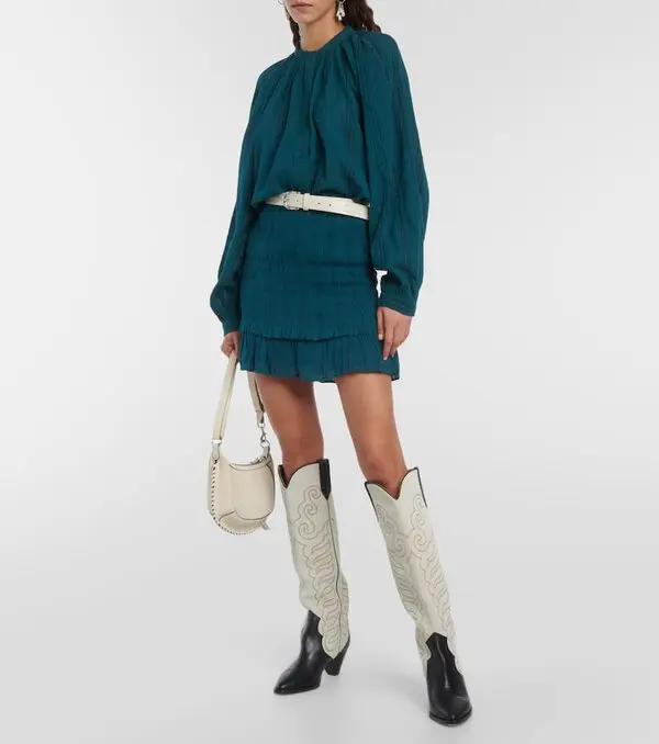MARANT ETOILE Imayae Cotton-blend Blouse - Green