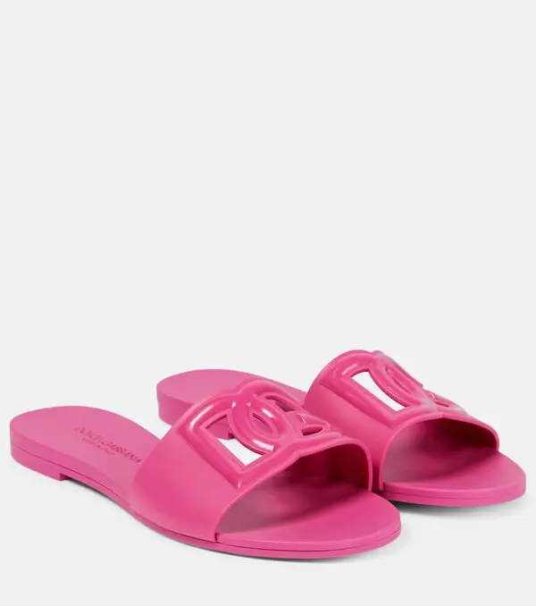 Dolce & Gabbana Dg Rubber Slides - Pink