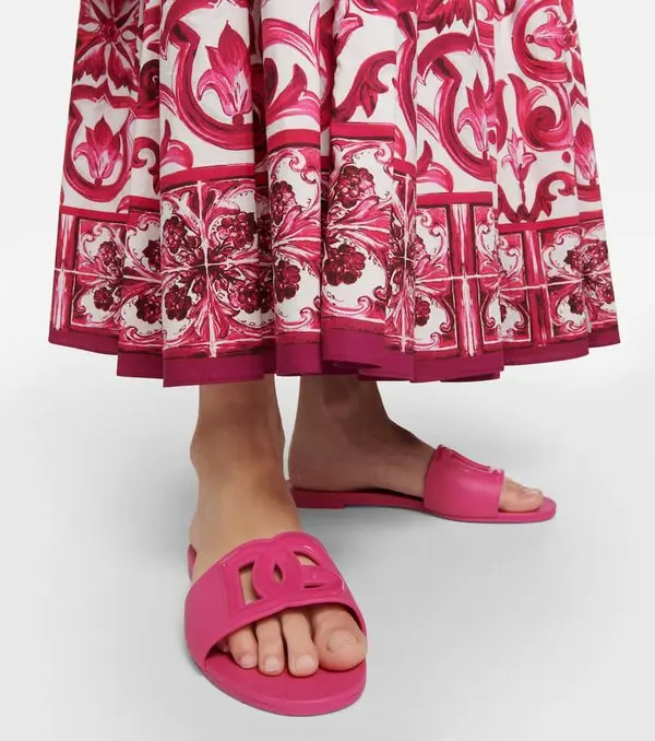Dolce & Gabbana Dg Rubber Slides - Pink