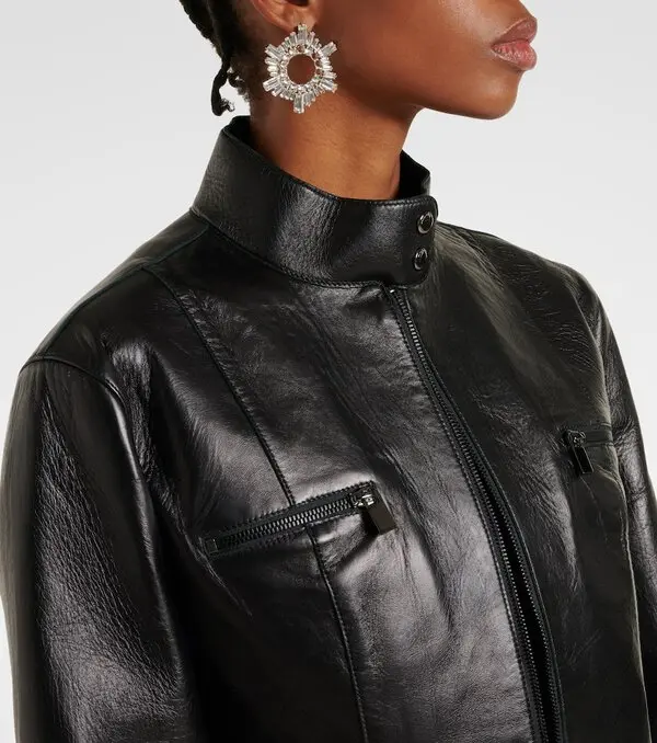 Magda Butrym Leather Biker Jacket