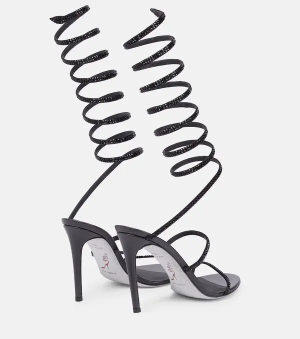 Rene Caovilla Cleo Embellished Sandals - Black