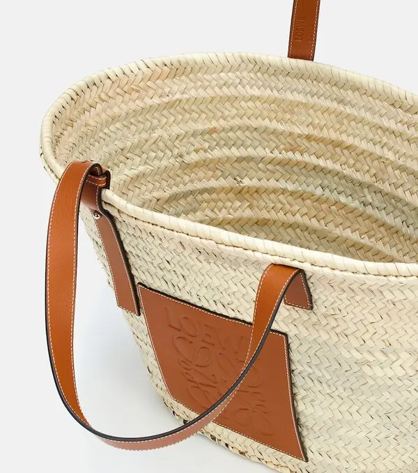 Loewe Large Leather-trimmed Basket Tote