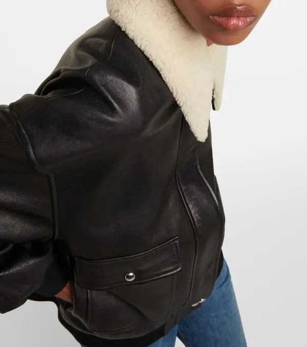 Khaite Shellar Leather Jacket - Black