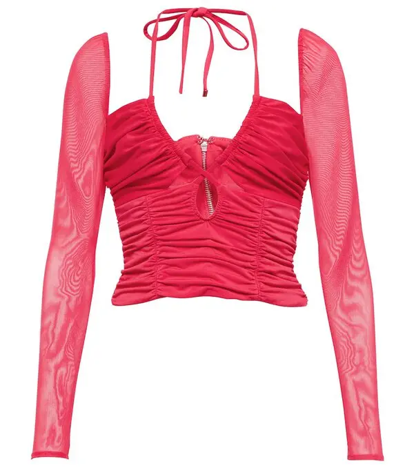 SELF-PORTRAIT Stretch-jersey Top