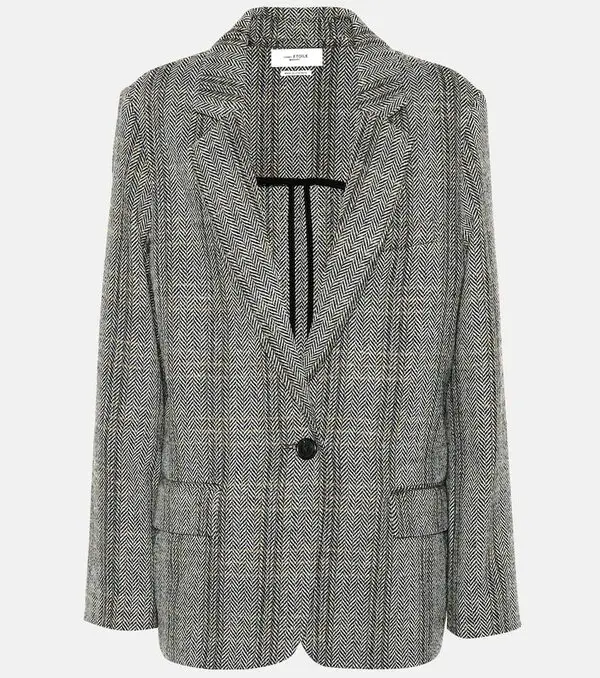 MARANT ETOILE Charly Checked Wool Blazer