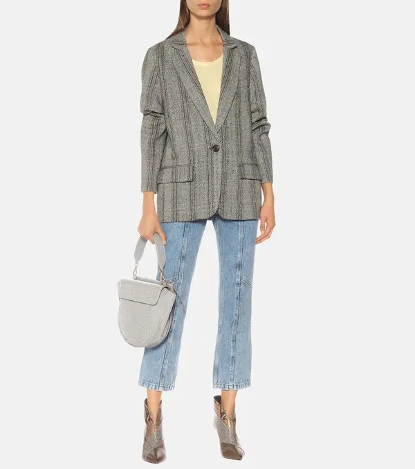 MARANT ETOILE Charly Checked Wool Blazer