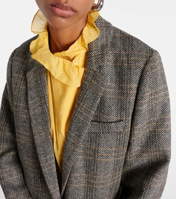 MARANT ETOILE Charly Checked Wool Blazer