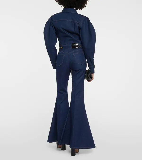 Nina Ricci Cropped Denim Trucker Jacket