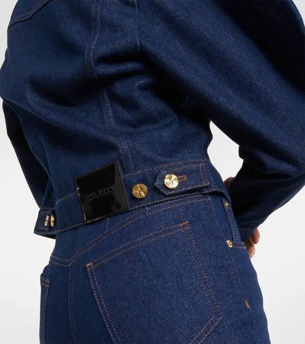 Nina Ricci Cropped Denim Trucker Jacket