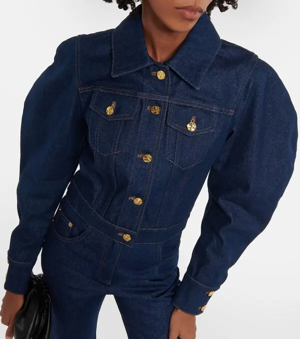 Nina Ricci Cropped Denim Trucker Jacket