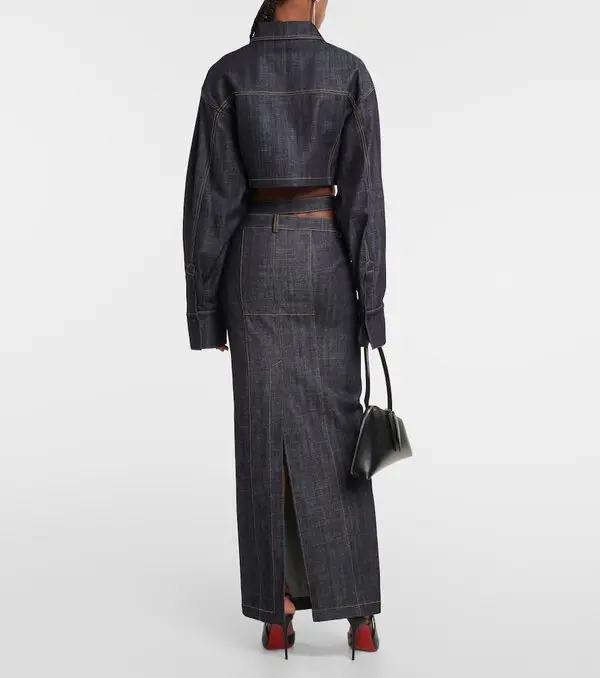 THE MANNEI Ararat Denim Maxi Skirt