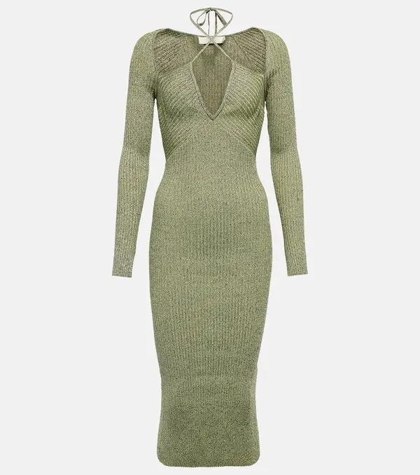Simkhai Elijah Ribbed-knit Midi Dress